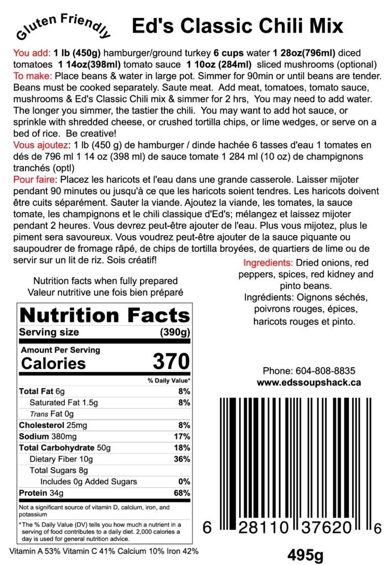 Ed’s Classic Chili Mix - Ed's Soup Shack