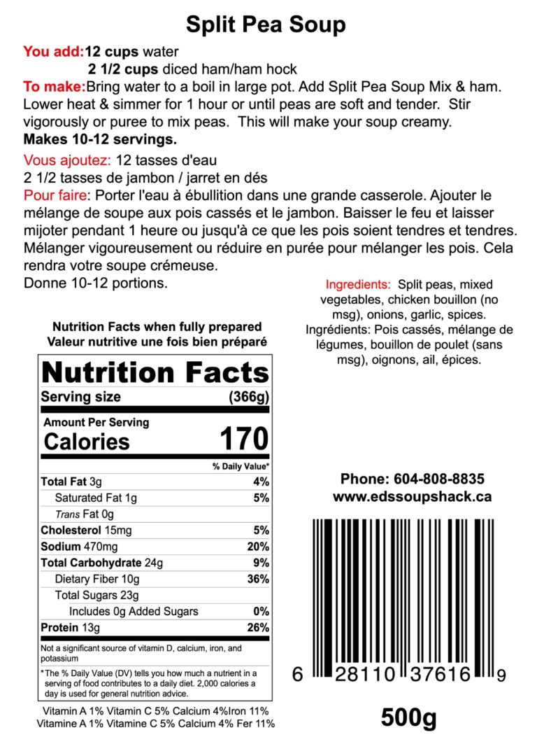 Split Pea Soup - Ed's Soup Shack